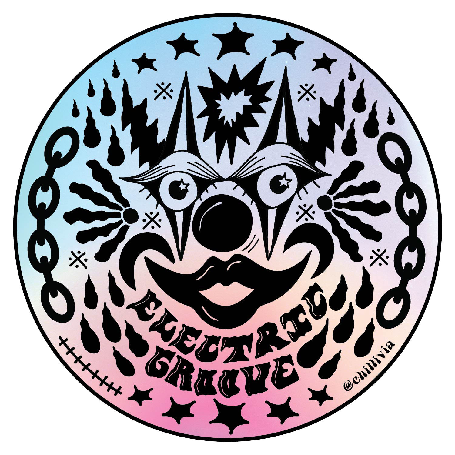 Electric Groove Sticker | Slice - Shop, Gallery, Club & Studios