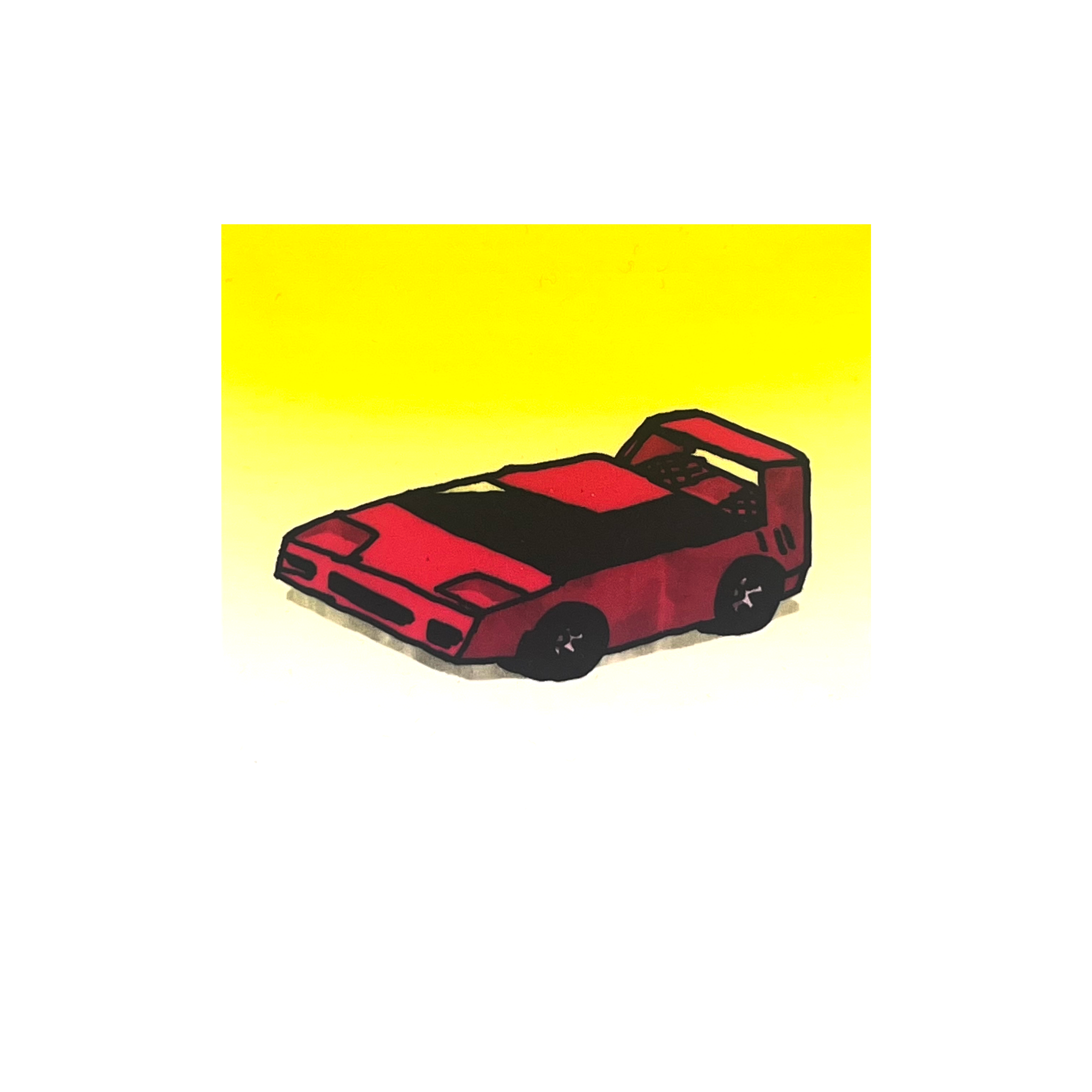 Red Car Sticker | Slice - Shop, Gallery, Club & Studios